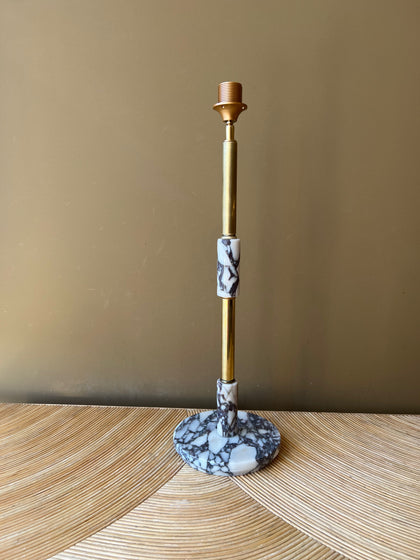 Brass Marble Hand Made Lamp Base | Unique Design by Madame Garage