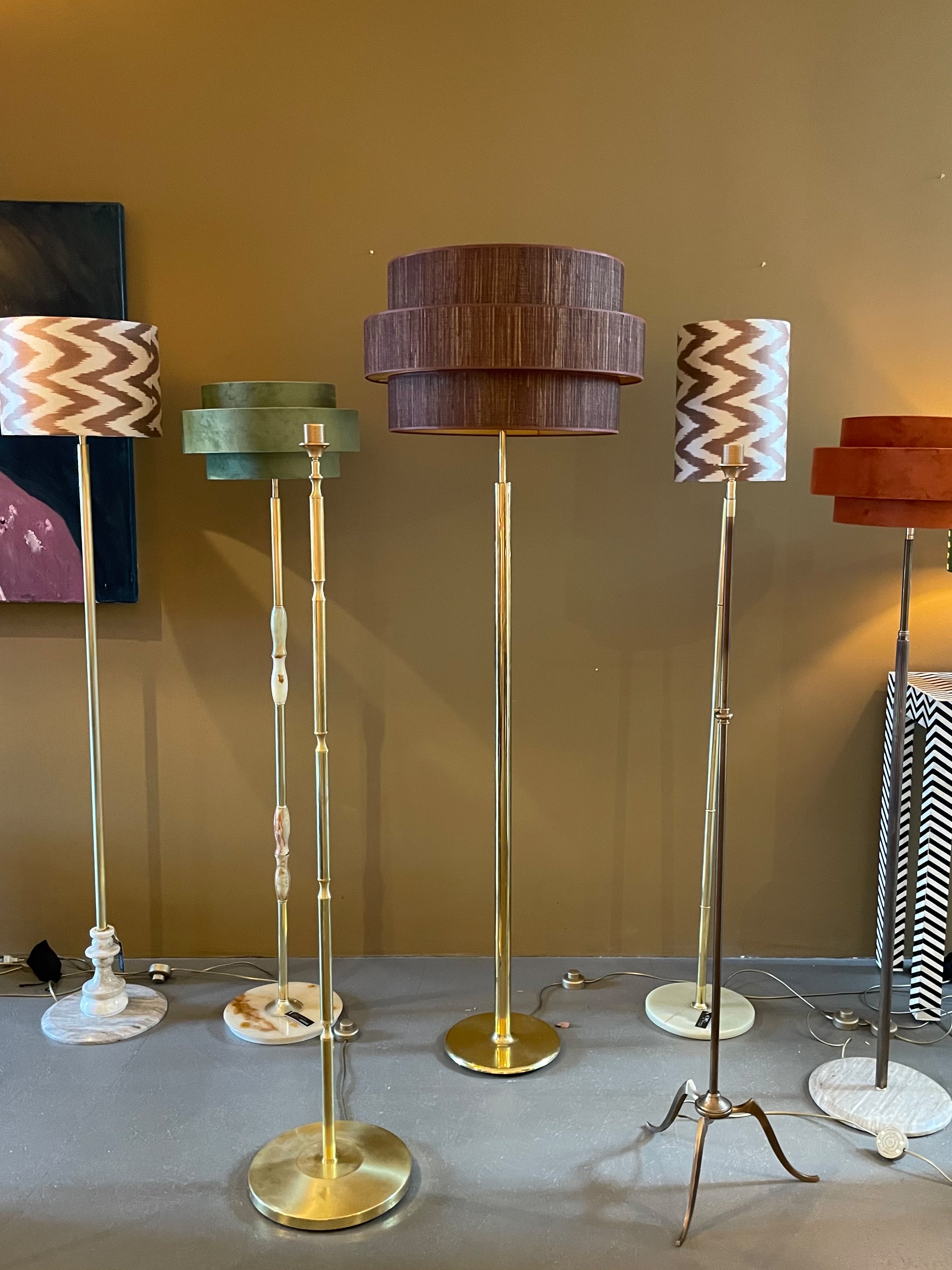 Brass Marble Hand Made Lamp Base | Unique Design by Madame Garage