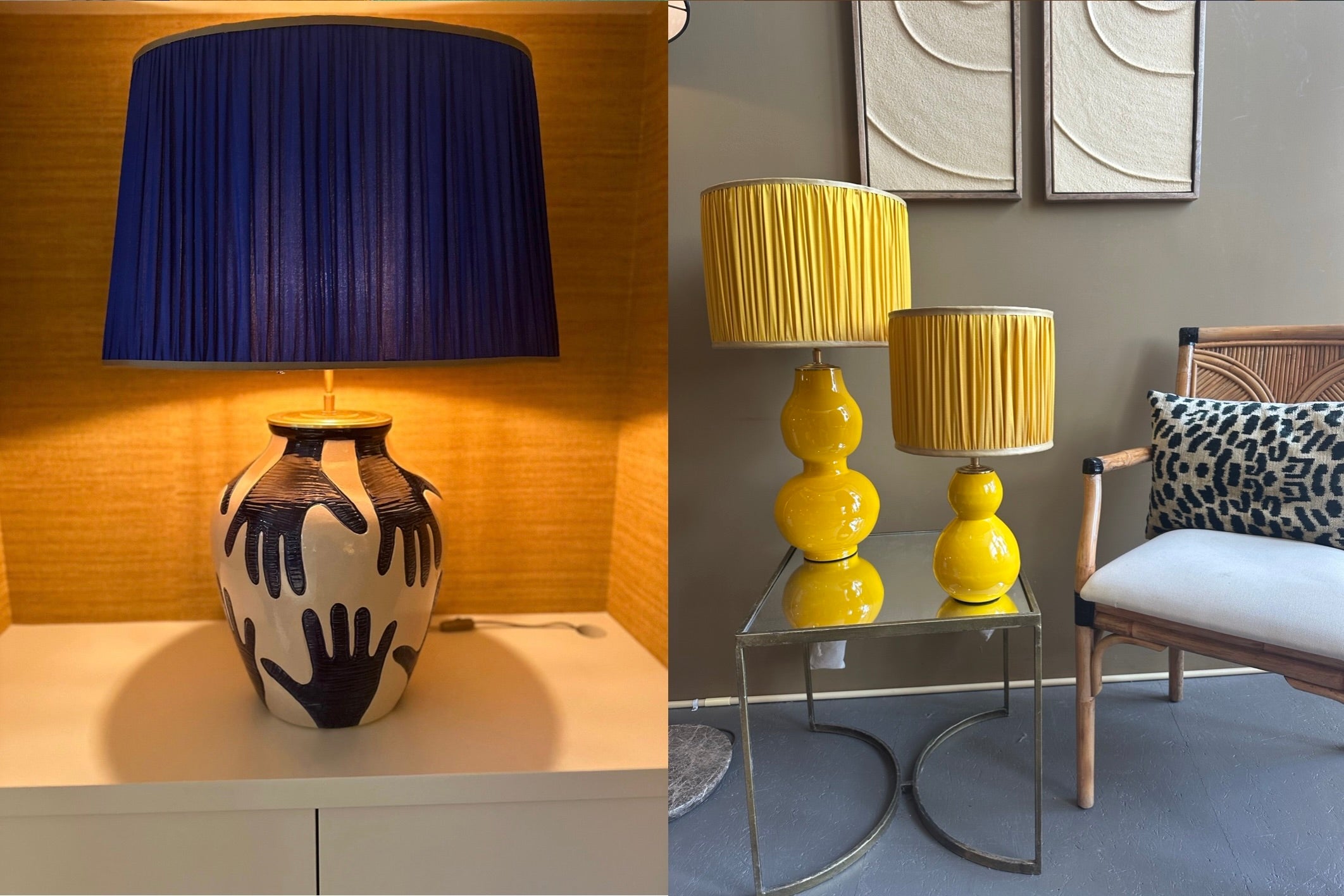 Pleated Lampshade Silk Ikat | Handmade by Madame Garage
