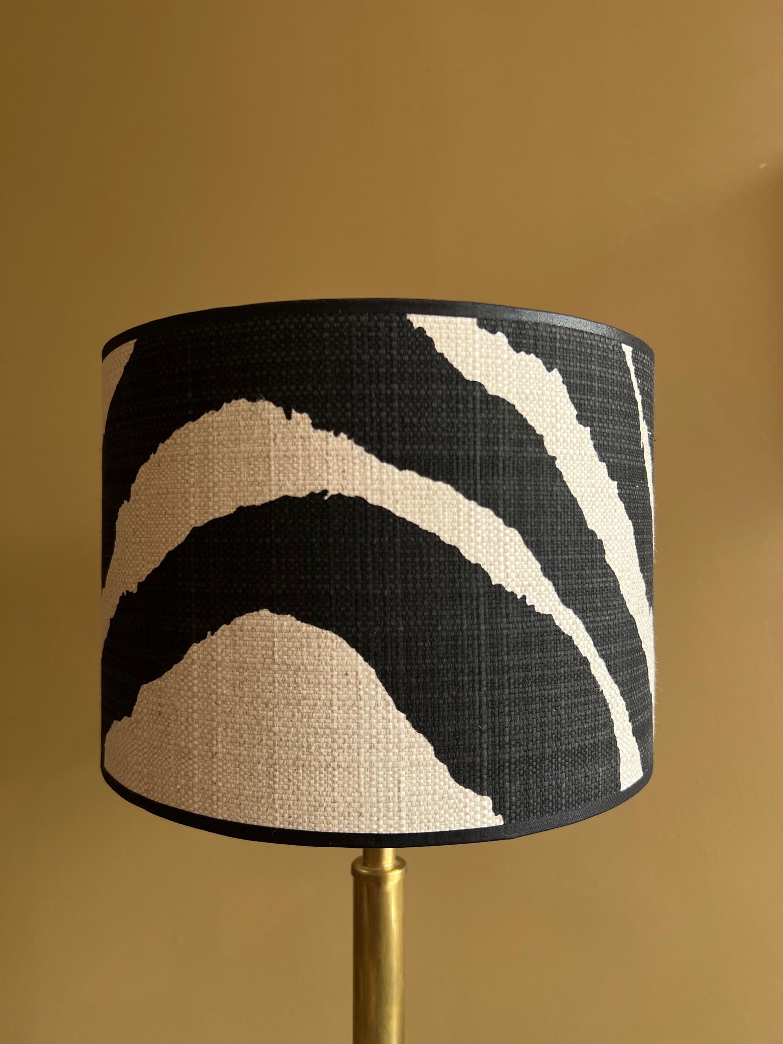 Panama Zebra Black White Lampshade | Handmade by Madame Garage