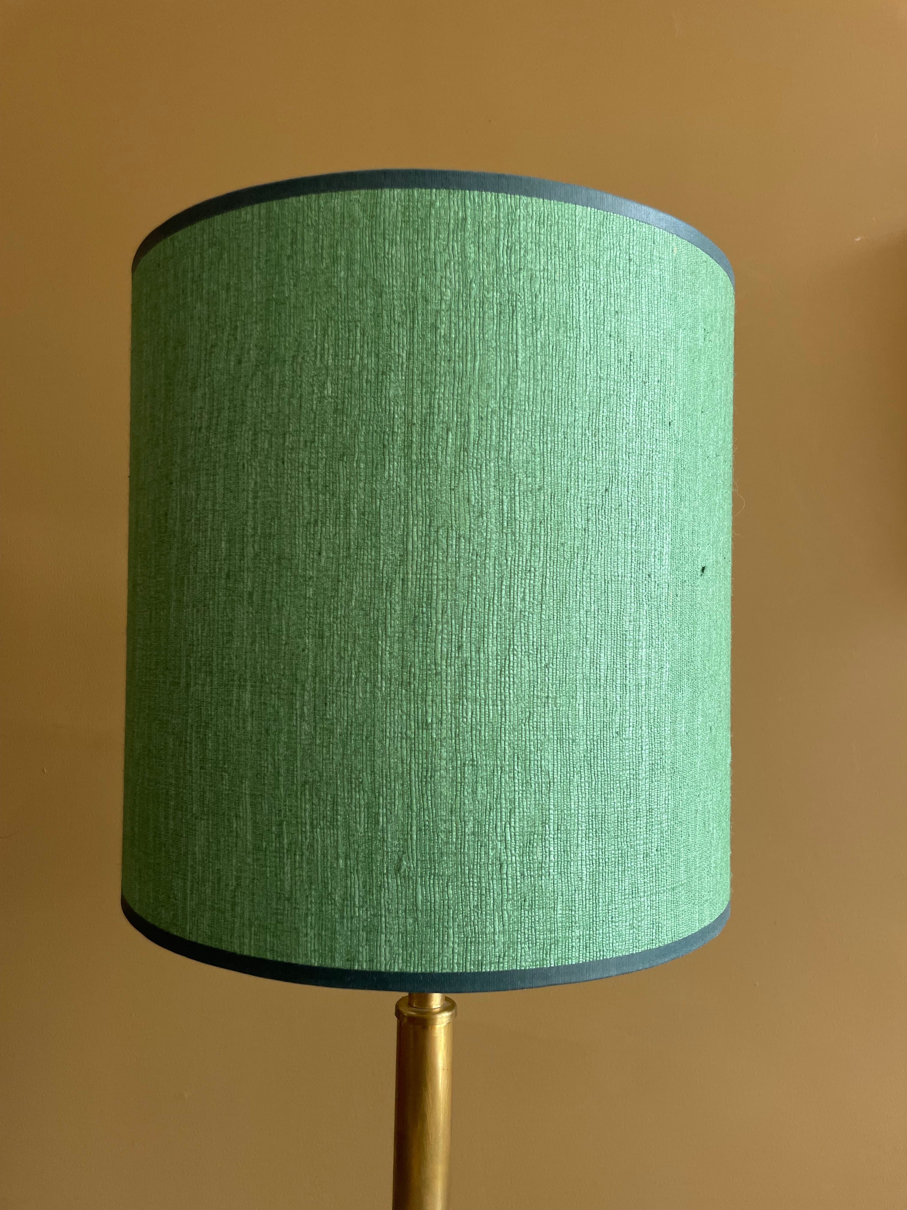 Apple Green Chapa Silk Lampshade - Handmade by Madame Garage
