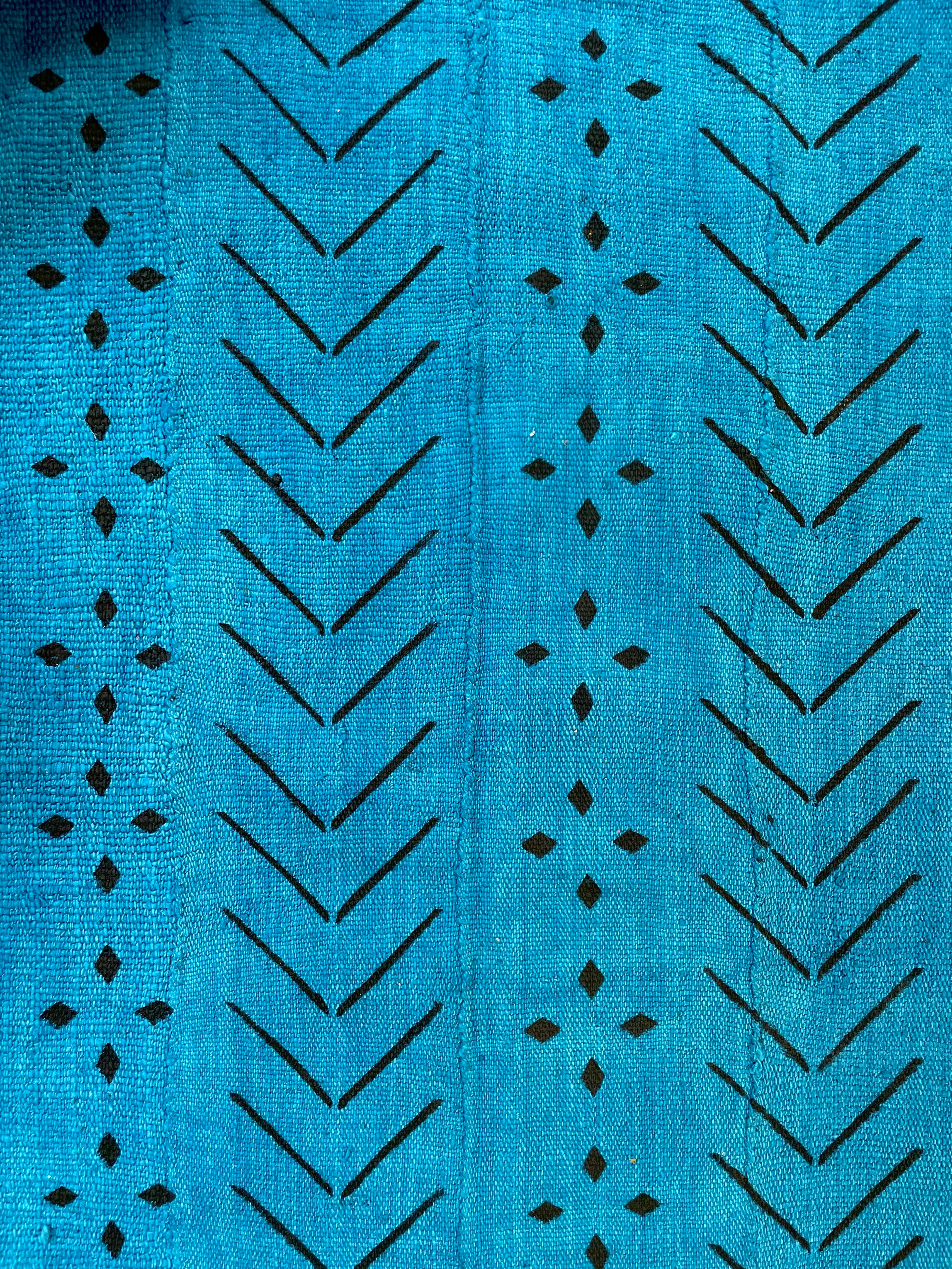 Bogolan Blue with Intricate Patterns | Handmade by Madame Garage