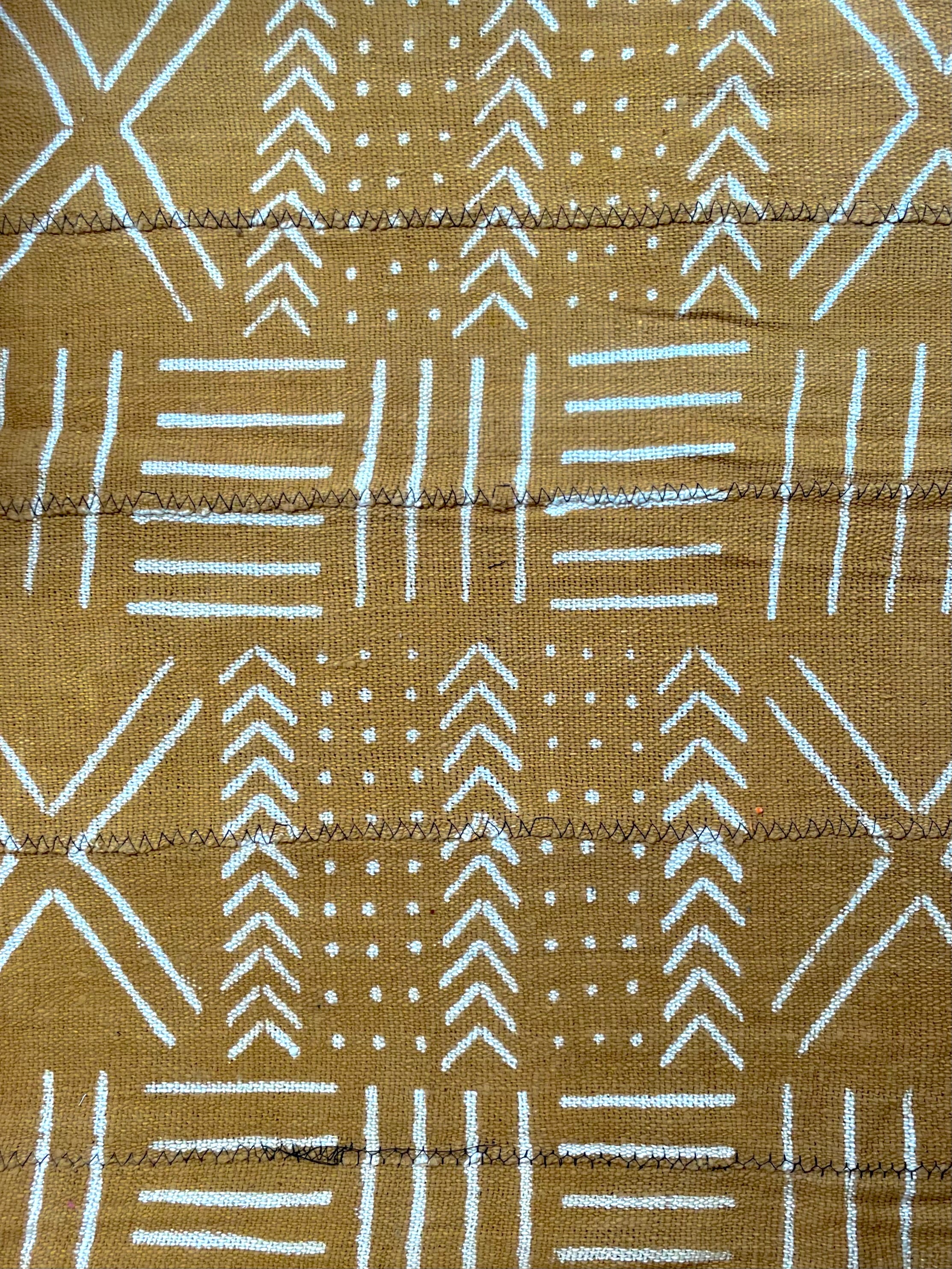 Bogolan Lime Green with White Pattern | Handmade by Madame Garage