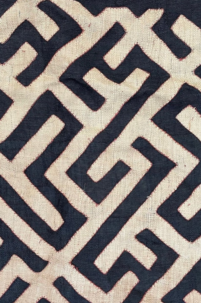 Kuba Black Beige Traditional Maze Lampshade | Handmade by Madame Garage