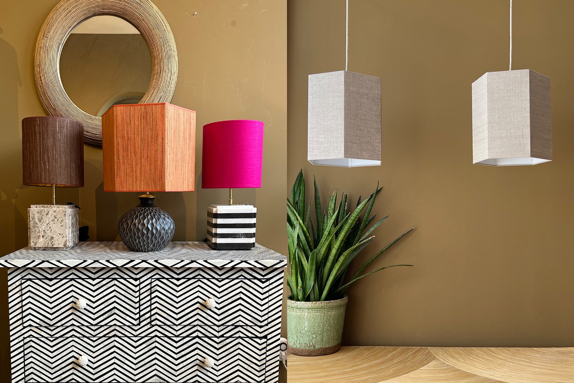 Hexagon lamp shades | Handmade by Madame Garage