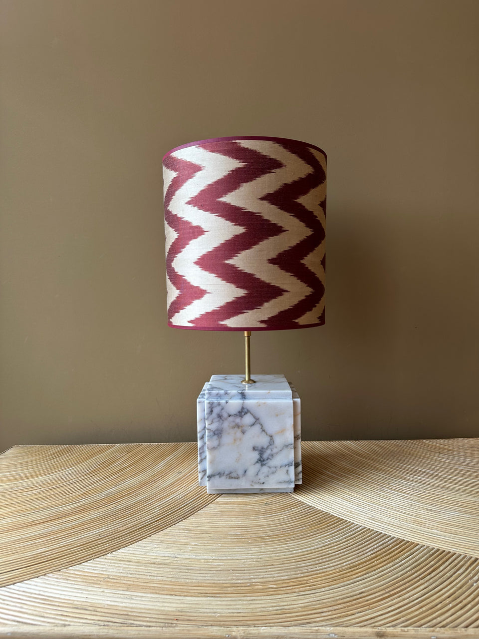 Violet Marble Square Lamp Base | Unique Design by Madame Garage